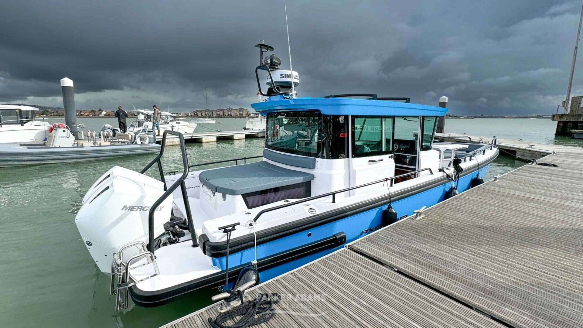 2022 Axopar 28 Cabin Brabus Line in Miami Blue with Twin Mercury 200hp ...